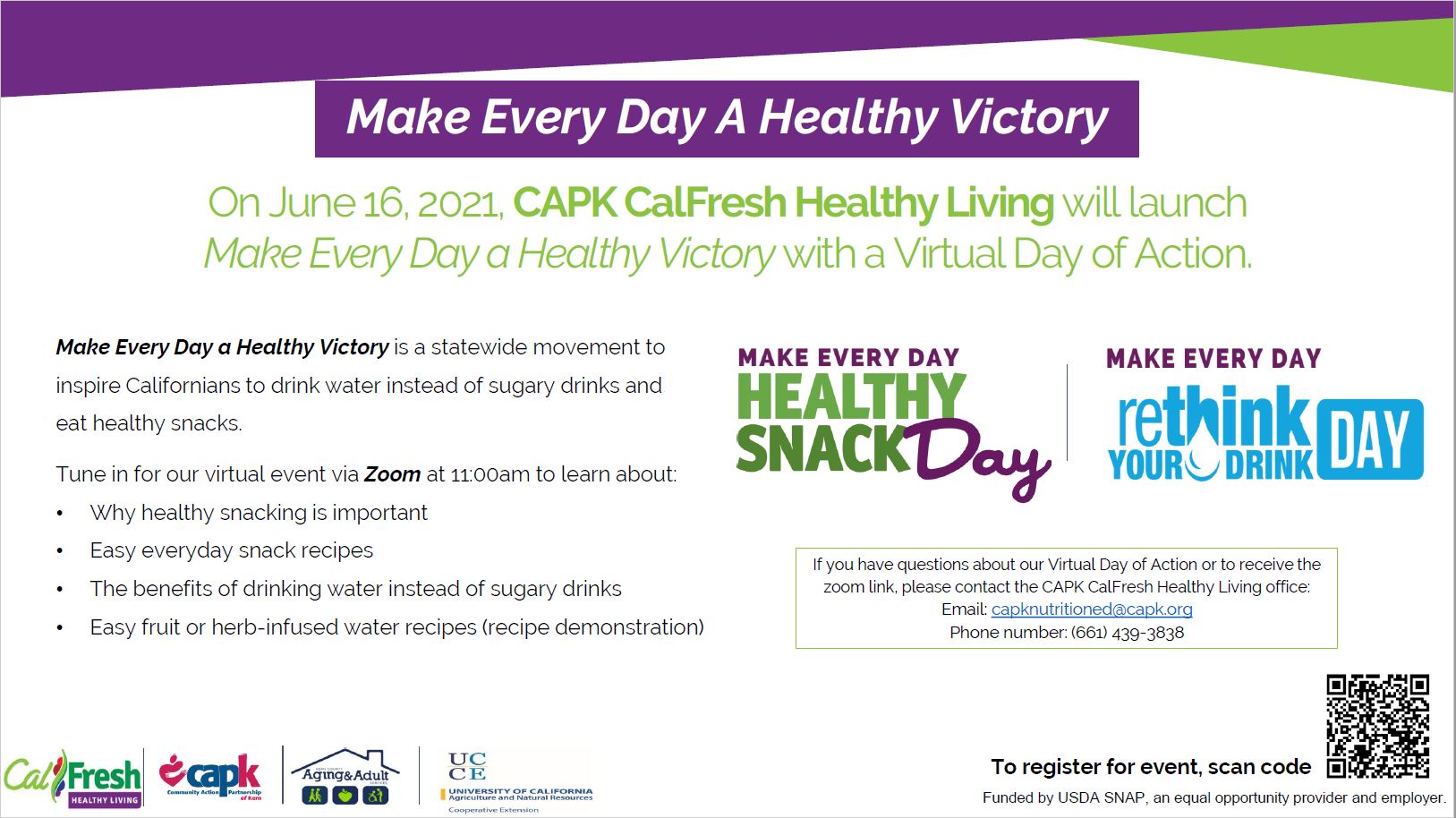 CAPK Cal Fresh Healthy Living Virtual Day of Action - Bakersfield-Kern ...